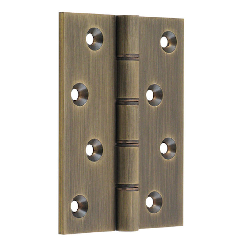 Simonswerk 1250 4" (100mm) Solid Drawn Brass Butt Hinge DPBW Satin Brass Unlacquered