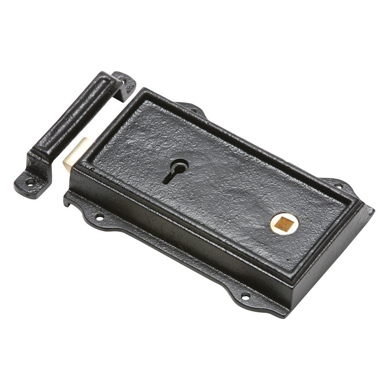 6" (150mm) Kirkpatrick S520 Cast Iron Surface Mounted Rim Lock for Door ...