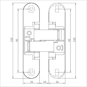 Simonswerk ANSELMI AN 160 3D Adjustable Concealed Door Hinge 60Kg 110mm ...
